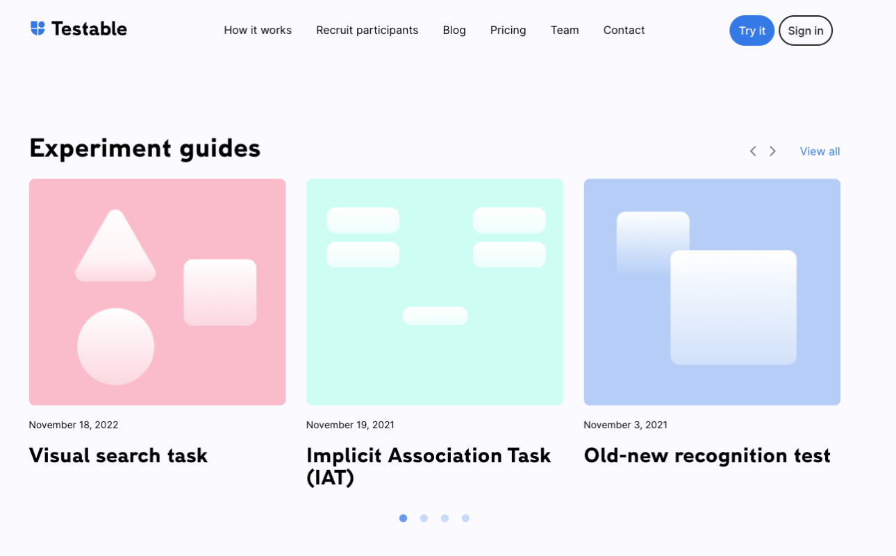 5 things to try on our new website – Testable - Create experiments ...