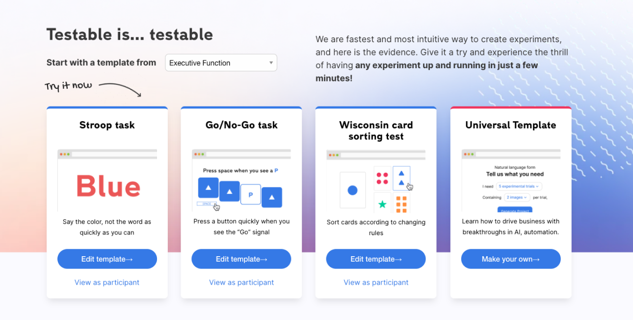 5 things to try on our new website – Testable - Create experiments ...