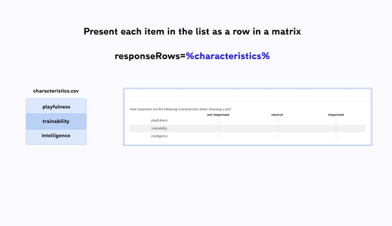More powerful and flexible online surveys on Testable using lists
